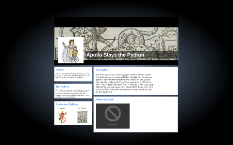 Apollo slays the python by Zach Zappa