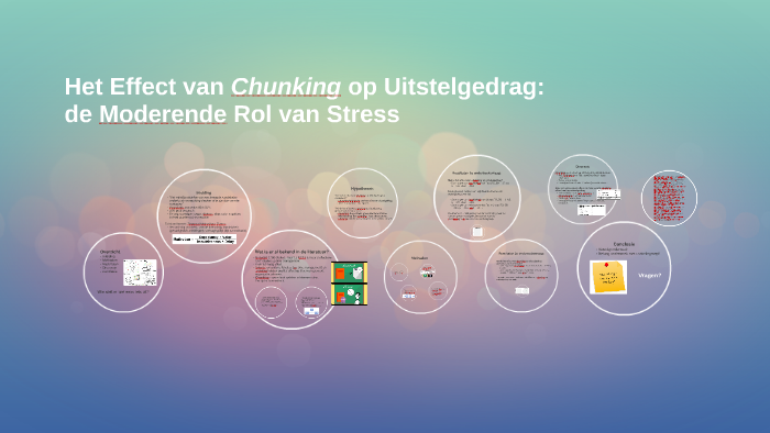 Het Effect van Chunking op Uitstelgedrag: de Moderende Rol v by Z ...