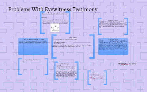 Problems With Eyewitness Testimony by Miquela Rodgers on Prezi