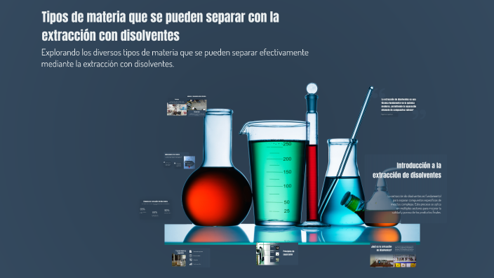 Tipos de materia que se pueden separar con la extracción con ...