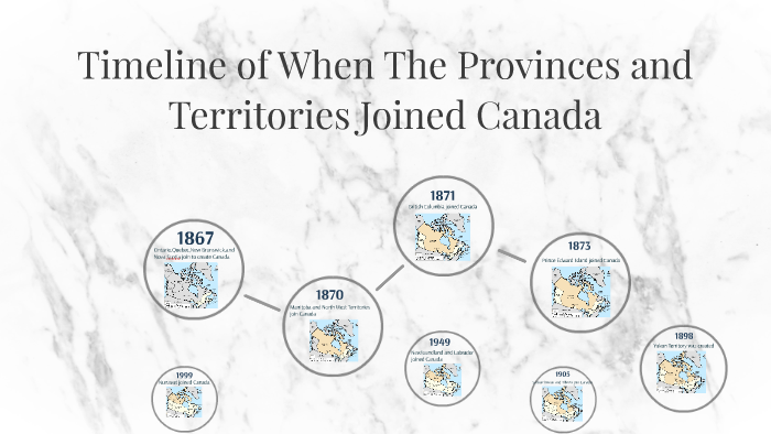 Timeline of When Provinces and Territories Joined Canada by amanda ...
