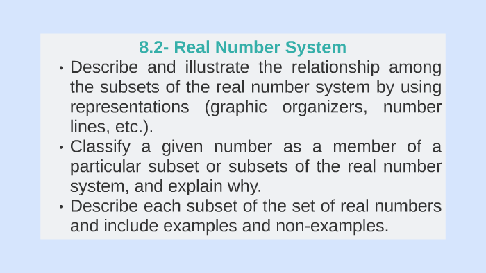 8.2- Real Number System by Jess C on Prezi