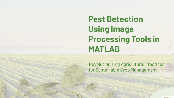 Pest Detection Using Image Processing Tools in MATLAB by Om Angadi on Prezi