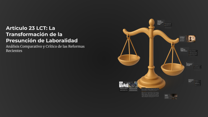 Artículo 23 LCT: La Transformación de la Presunción de Laboralidad by ...