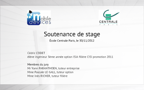 Soutenance de stage by cedric cod on Prezi