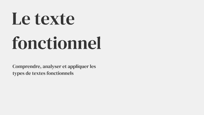 Le texte fonctionnel by Lamine Uktur on Prezi