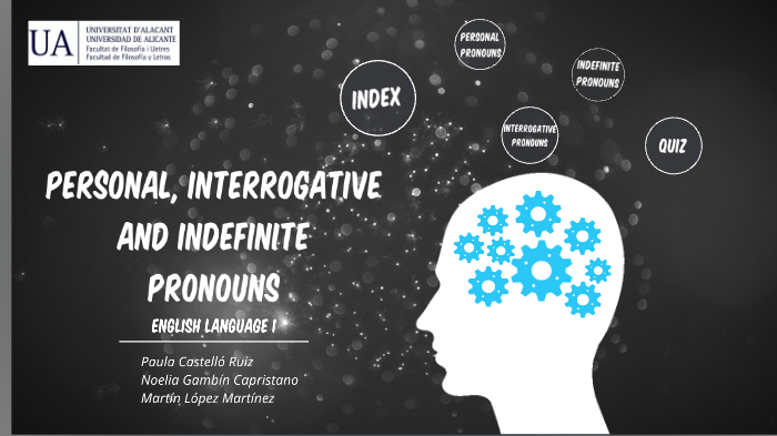 Personal, Interrogative and Indefinite Pronouns by Noelia Gambin ...
