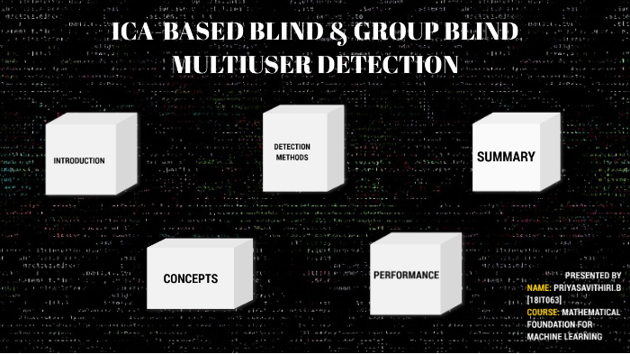 Ica Based Blind And Group Blind Multiuser Detection By Priya Baskaran On