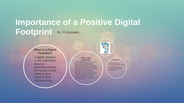Importance of a Positive Digital Footprint by eli zummack on Prezi