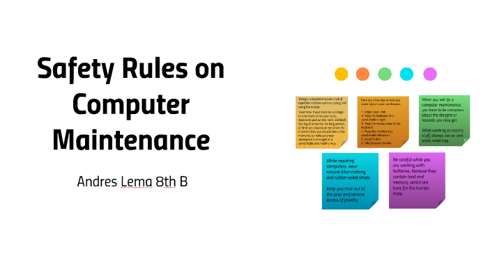 Safety Rules on Computer Maintenance by Andres Federico Lema Espinal on ...