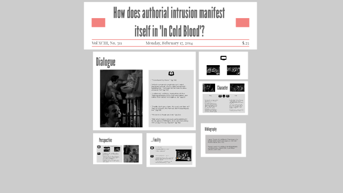 How does authorial intrusion manifest itself in In Cold Bloo by Rebecca ...