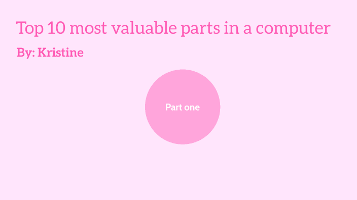 Top ten most valuable computer parts by kristine hlukh on Prezi
