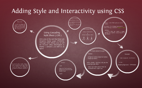Adding Style and Interactivity using CSS by rizzaleen gonzales on Prezi