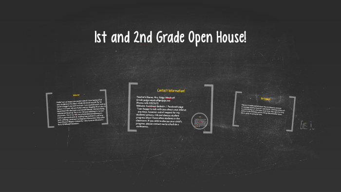 1st and 2nd Grade Open House! by Paige Westhoff
