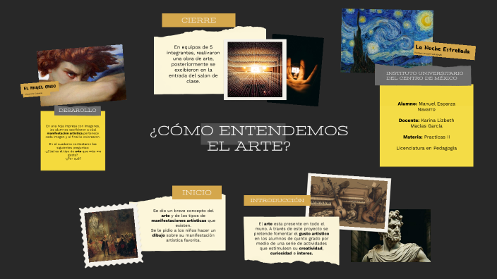 ¿Cómo entendemos el arte? by Manuel Esparza Navarro on Prezi