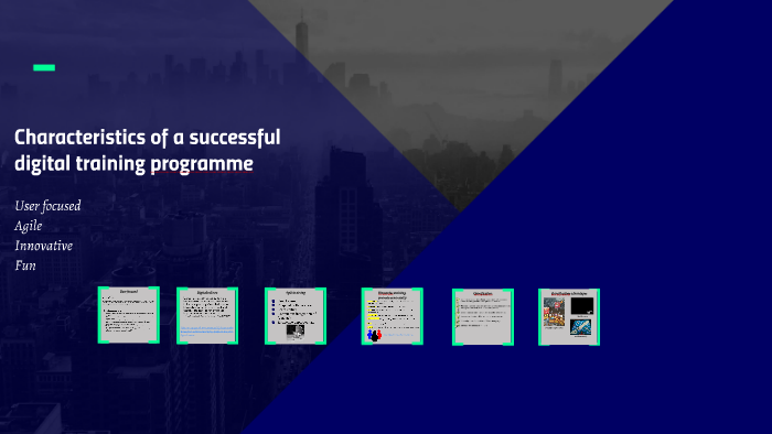Characteristics of a successful digital training programme by Alex Grantham