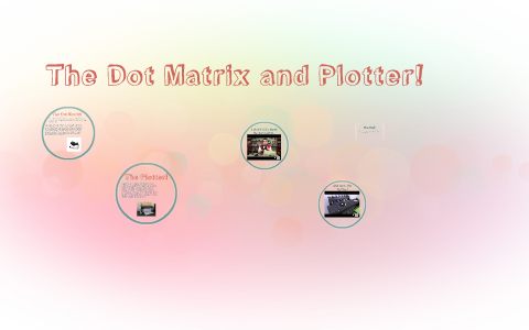 Dot matrix and Plotter by Aaema Karim on Prezi