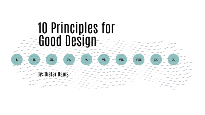 10 principles of good design by Kenneth Villanueva on Prezi