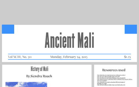 Ancient Mali Presentation by Kendra Roach on Prezi