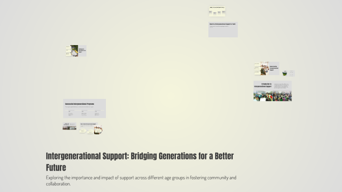 Intergenerational Support: Bridging Generations for a Better Future by ...