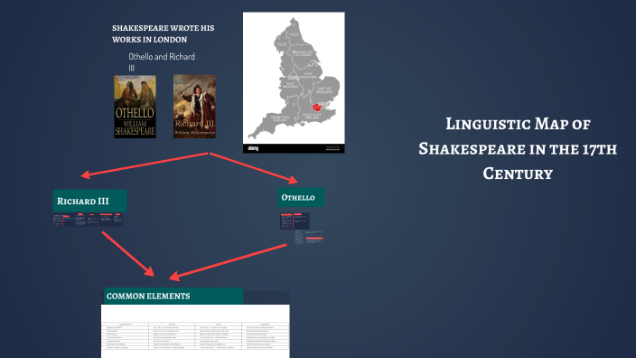 Linguistic Map of Shakespeare in the 17th Century by Ivan Mauriello on ...