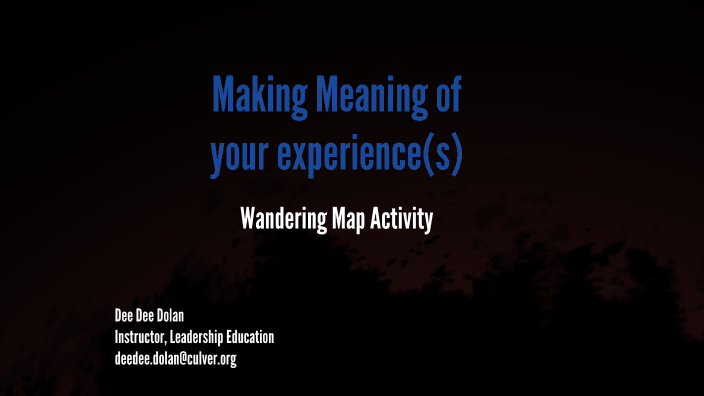 Culver2theMax Dee Dee's Wandering Map by Dee Dee Dolan on Prezi