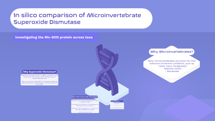In silico comparison of Microinvertebrate Superoxide Dismutase by Will ...