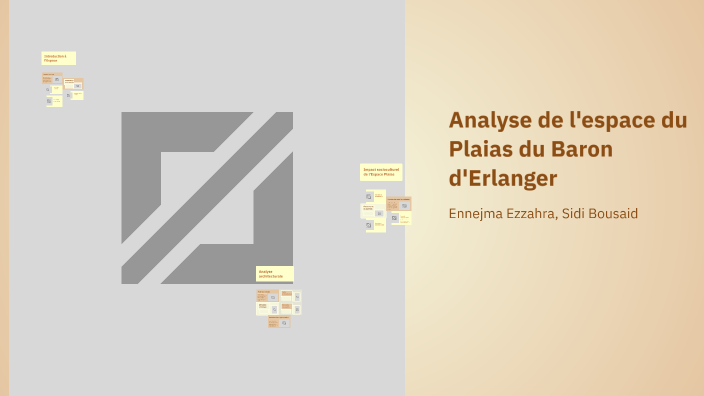 Analyse de l'espace du Plaias du Baron d'Erlanger by Chayma Ben Amor on Prezi