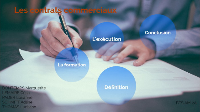 Les contrats commerciaux by Adline SCHMITT on Prezi