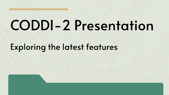 CODDI-2 Presentation by Ludovic Dromelet on Prezi