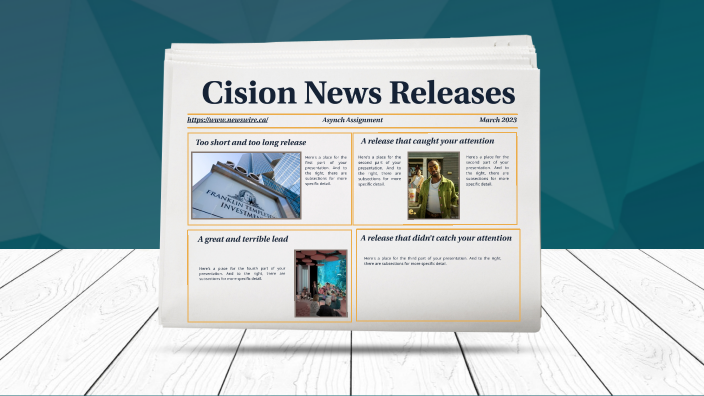 Cision - News Releases by Jenny Olarte on Prezi