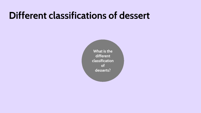 Different types and classification of desserts by Sandra Calderon on Prezi