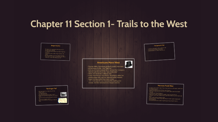 Section 1- Trails to the West by A Gonzalez