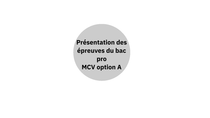 Présentation des épreuves du bac pro MCV option A by Noam Aboudou on Prezi