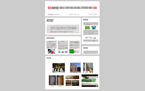 OMNIPHOBIC SURFACES (HOW TO MAKE MATERIALS EVERYTHING-PROOF) by Joana ...