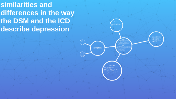 similarities and differences in the way the DSM and the ICD by Sofia ...