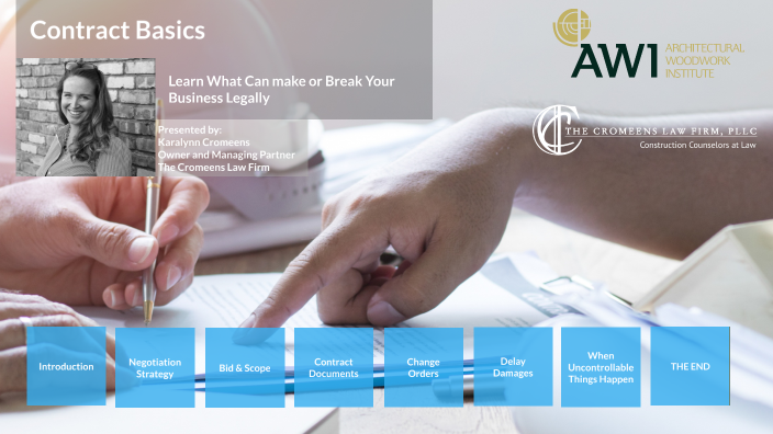 AWI Contract Basics August 5 2022 by Marketing Director on Prezi