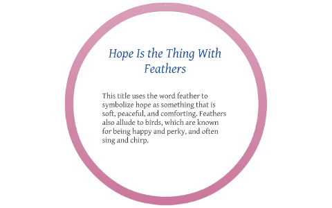 Hope Is the Thing With Feathers by Nicholas Eley on Prezi