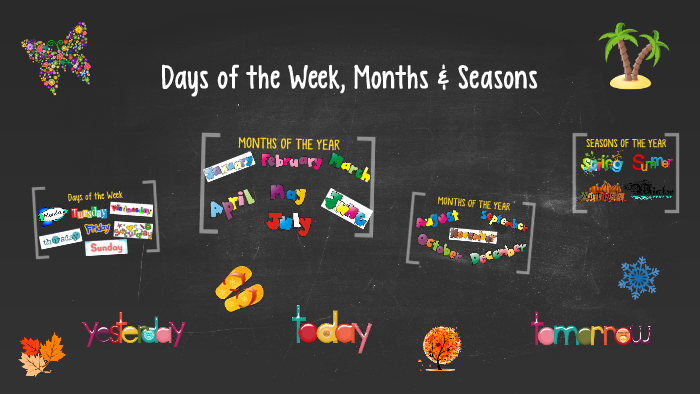 Days of the Week, Months & Seasons by Carolina Ceballos on Prezi