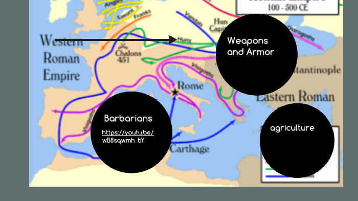 Barbarian and Visigoth invasions and destruction of the Roman Empire by ...