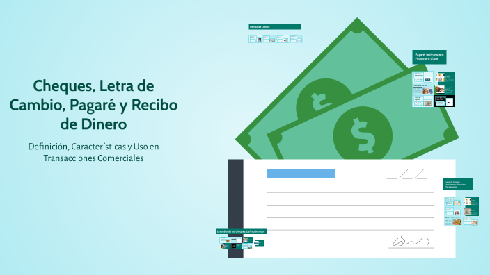 Cheques, Letra de Cambio, Pagaré y Recibo de Dinero by Vielka Arevalo ...