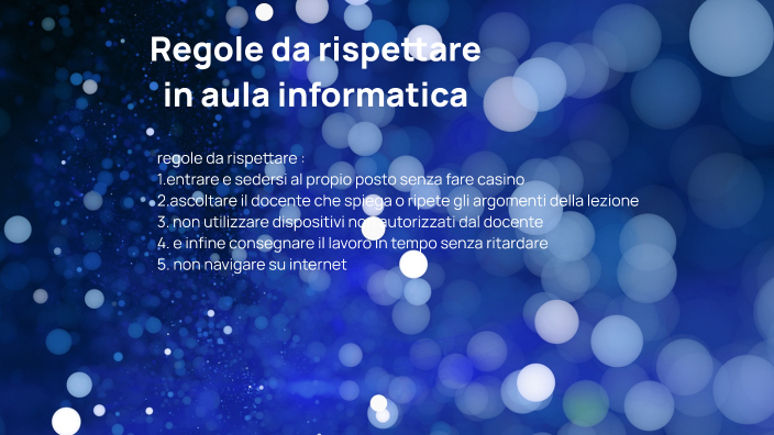 Regole aula informatica by Delia Biavati on Prezi