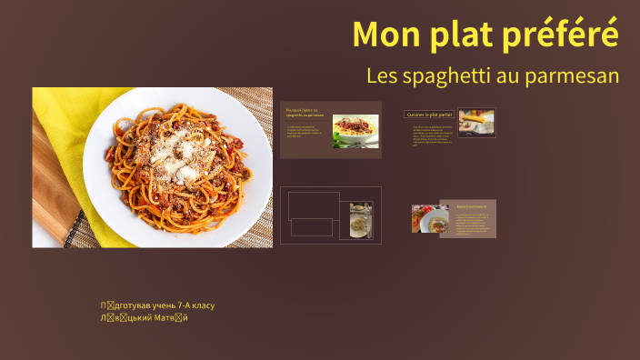 Mon plat prefere by Лівіцький Матвій on Prezi