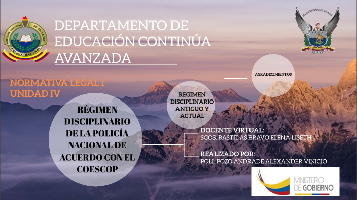 Régimen Disciplinario de la Policía Nacional de acuerdo con el COESCOP ... Régimen Disciplinario de la Policía Nacional de acuerdo con el COESCOP ...