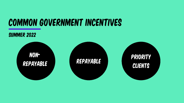 Common Government Incentives Summer 2022 by Athena Xiong on Prezi