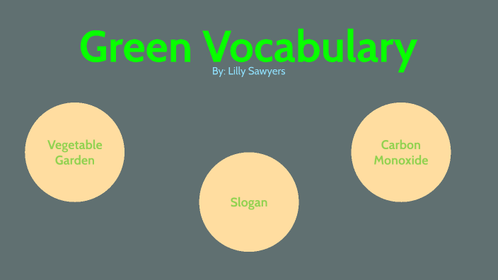 Green Vocabulary by Lillyanne Sawyers on Prezi