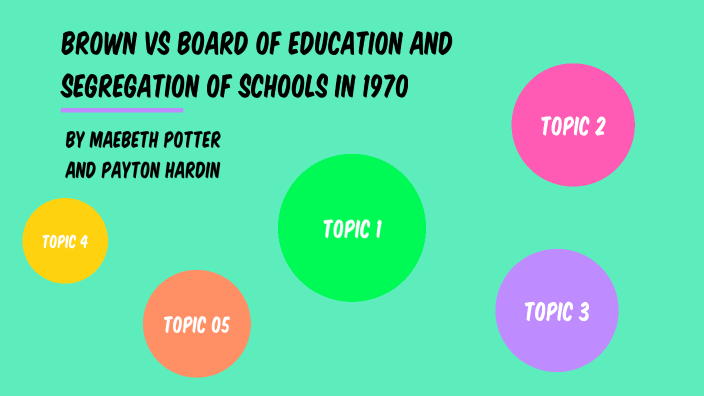 Brown VS board of education and segregation of schools by maebeth ...