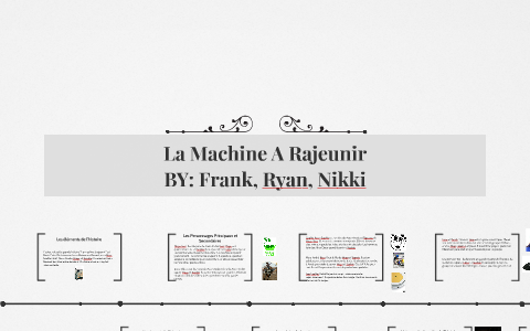 La Machine A Rajeunir by Frank Longo on Prezi