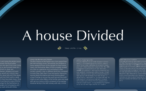 A House Divided: Slavery and the Civil War by Caleb Baird on Prezi