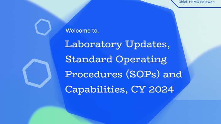 Laboratory Updates, Standard Operating Procedures (SOPs) and ...